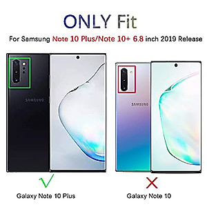 Galaxy Note 10 Plus Wallet Case Card Holder ID Slot Scratch Resistant Dual Layer Protective Bumper Rugged TPU Rubber Armor Hard Shell Cover Phone Cases for Samsung Galaxy Note 10 Plus,Yellow