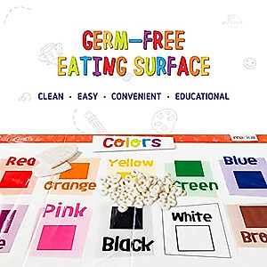 merka Disposable Placemats for Baby Disposable Placemats for Toddlers Disposable Baby Placemats Letters Numbers Shapes Colors Set of 60
