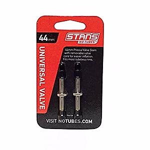 Stans-No Tubes 44mm Presta Universal Valve Stem (Carded Pair for Road)