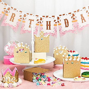 20 Pieces Princess Crown Boxes Glitter Princess Boxes Princess Crown Candy Boxes Gold Crown Party Favor Boxes Glitter Crown Party Boxes for Wedding Birthday Baby Shower Supplies