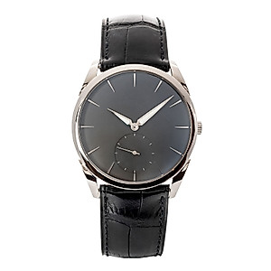 uxcell Black Leather Watch Band 15mm Quick Release Deployment Buckle Cowhide Watch Strap for Men and Women