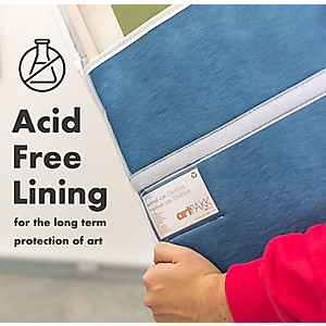 ARTPAKK | Protective Storage, Shipping, Packing | 57 1/16" x 78 3/4" - AP10 | Reusable, Waterproof & Acid-Free Lining | Large Framed Painting & Canvas Archival Portfolio | Eco Bubble Wrap Alternative