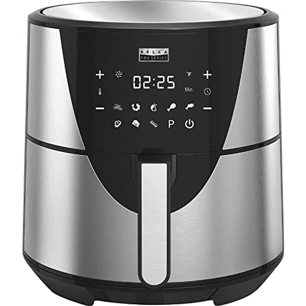 Bella Pro Series 8qt Touchscreen Digital Air Fryer, Stainless Steel