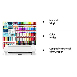 Silhouette White Cameo 4 Starter Bundle with 38 Oracal Vinyl Sheets, T-Shirt , Transfer Paper, Class, Guides and 24 Sketch Pens