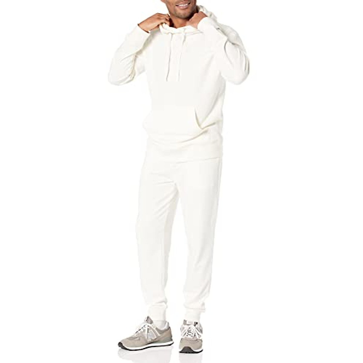 Amazon Essentials Men's Lightweight Long-Sleeve French Terry Hoodie, Eggshell White, XX-Large
