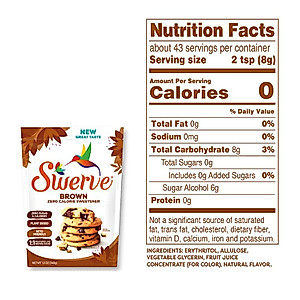 Swerve Ultimate Sugar Replacement Sweetener, Brown Sugar Substitute, Keto Friendly, Zero Calorie, Zero Sugar, Non-Glycemic, Gluten Free, 12 ounces