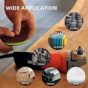 3 Inch (75mm) Hook and Loop Sanding Pad for Sanding Discs with 1/4 inches Shank Drill Attachment and Soft Foam Layer Buffering Pad, 5 Packs