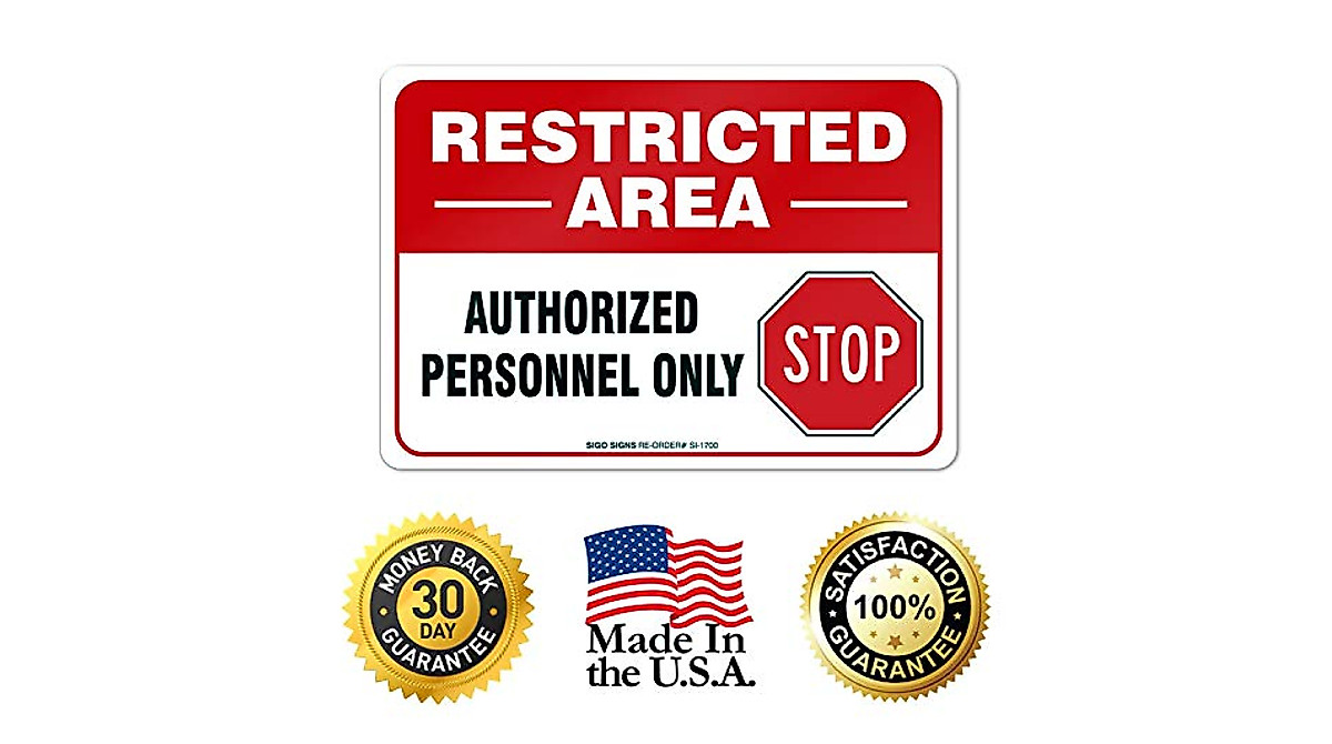 Sigo Signs Authorized Personnel Only Stop Sign - 2 Pack