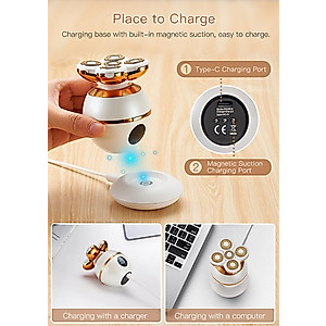 Electric Razors for Womens Legs, 5D Women Facial Hair Removal, Rechargeable Face Shaver for Bikini Face and Body, 5 in 1 Wet and Dry Hair Trimmer, Waterproof, Painless Hair Remover