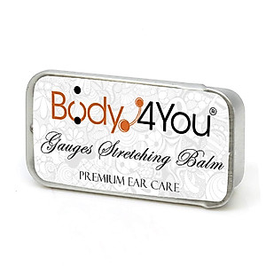 BodyJ4You 38PC Gauges Kit Ear Stretching Jojoba Oil Wax 14G-00G Surgical Steel Tunnel Plug Taper Set