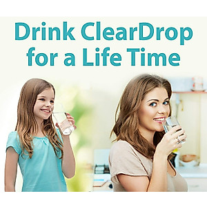 Clear Drop MWF Refrigerator Water Filter, Replacement for GE MWF, MWFP, MWFA, GWF, SmartWater, HDX FMG-1, WFC1201, GSE25GSHECSS, PC75009, RWF1060, 197D6321P006, NSF 42 and 372 Certified, (3 Pack)