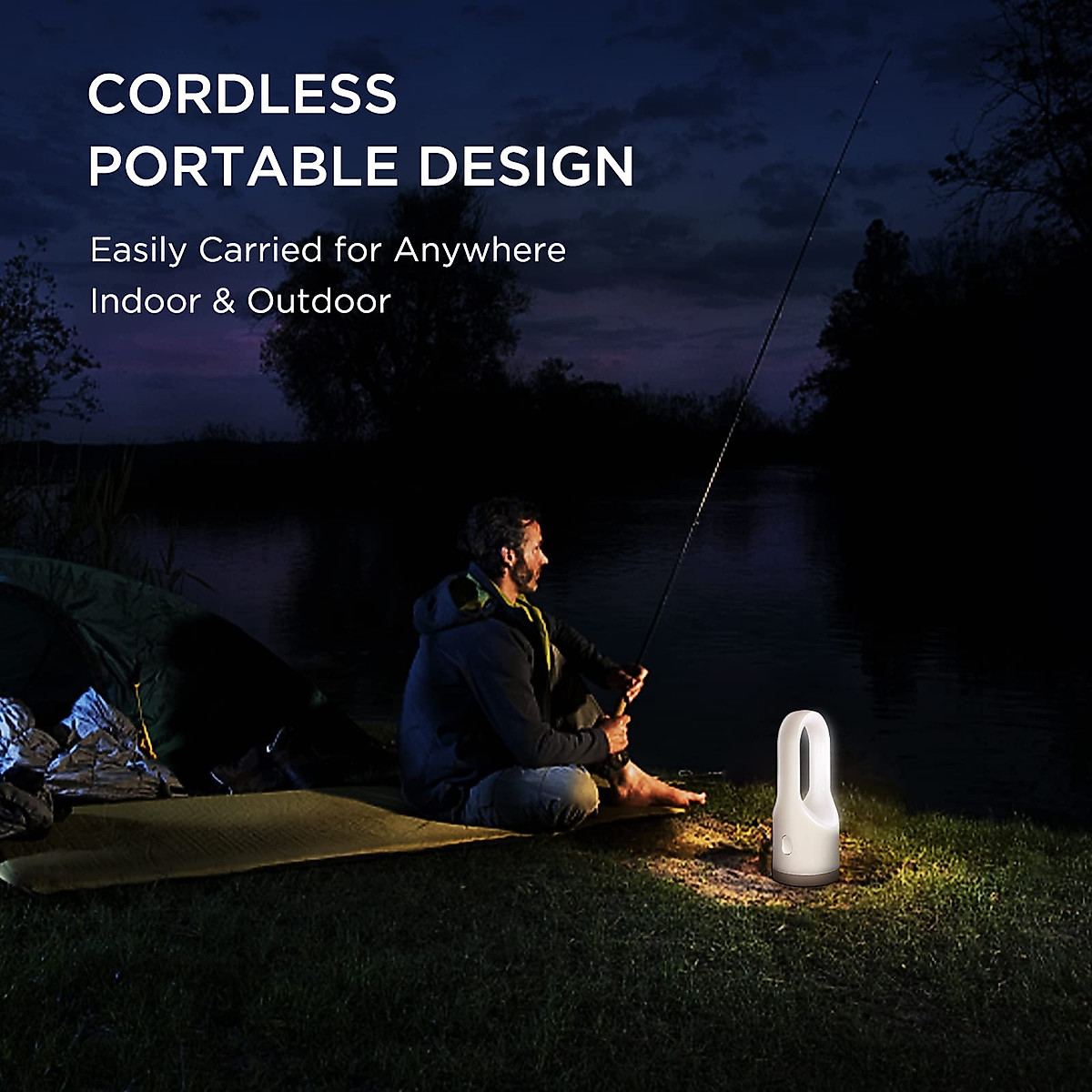 jeegol Rechargeable U-Shape Spotlight Flashlight 1000 Lumens LED Handheld Flashlights 4 Modes IPX5 Waterproof Lightweight Outdoor Searchlight for Hiking, Camping, Hunting and Emergencies