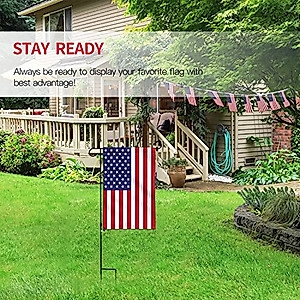 ANLEY Accessories 10 Pack Garden Flag Rubber Stoppers and Anti-Wind Clips - Durable & Weather Resistance for 5 Garden Flag Poles Stands - 10 Pieces Set