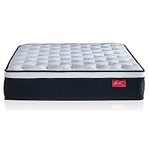 Jacia House King Mattress, 12 Inch Pillow-Top Pocket Spring Hybrid Mattress - Bed in a Bag - 100% Natural Latex Double Hybrid Firm Mattress King