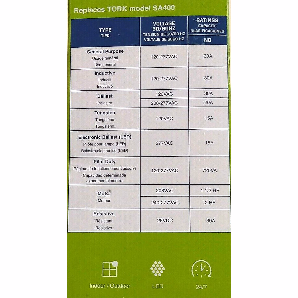 EWZ Series Multipurpose Control Astronomic 7 Day Time Switch, 120-277 VAC Input Supply, 1 Channel, DPST Output Dry Contact