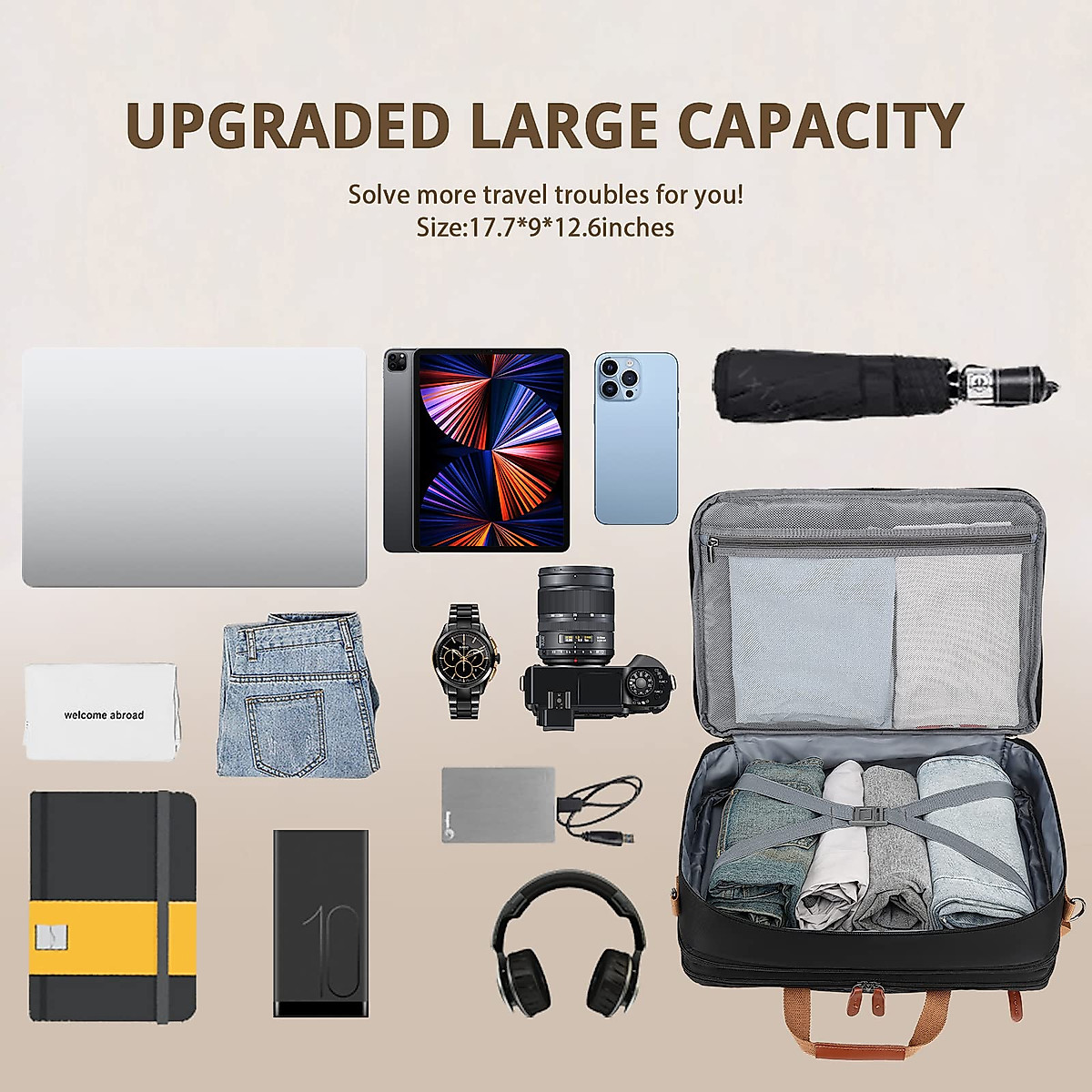 MOLNIA Laptop Backpack, 3 in 1 Laptop Backpack, 17.3 inch Computer Backpack, Multi-functional Laptop Bag, Business Casual Travel College, Men/Women,Grey