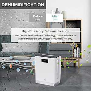 SenzTronics 3000ml(102oz) Dehumidifier, Up to 4500 Cubic Feet (500 Sq.ft) Dehumidifiers for Home Portable Ultra Quiet Small Dehumidifier with Auto-Off for Basement Bedroom Bathroom Closet RV