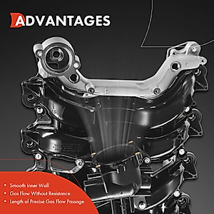 A-Premium Engine Upper Intake Manifold W/Gasket [SOHC, 8Cyl 4.6L] Compatible with Ford E-150, E-250 2007-2008, F-150 2007-2008, Lobo 2007-2008, Replace for# 019495456162