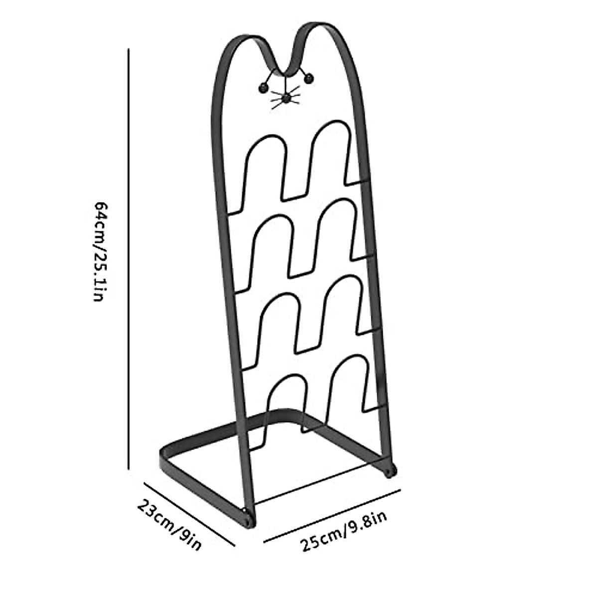 Household Products Cat Shaped Slippers Rack, Living Room Floor Multi Layer Wrought Iron Shoe Rack Simple Bathroom Toilet Slippers Shelf Dormitory Shoe Rack, for Entryway Bathroom Living Room
