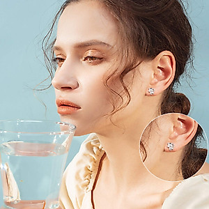 Cat Earrings for Women,925 Sterling Silver Cat Stud Earrings Hypoallergenic Cat Earrings Jewelry Gift for Birthday Christmas