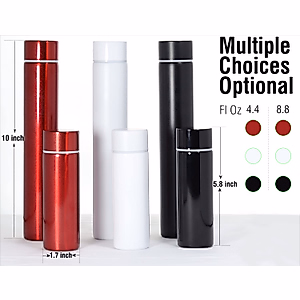 Dxobay Slim Water Bottles, Cute Kids Water Bottle, Insulated Stainless Steel Water Bottles, Thermos Water Bottle with Vacuum Sealing & Double Wall Design(8.8 Oz, Black)