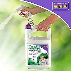 Bonide KleenUP 365 Weed & Grass Killer, 1 Gallon Ready-to-Use Spray, Long Lasting Protection, Use on Driveways, Patios & Sidewalks