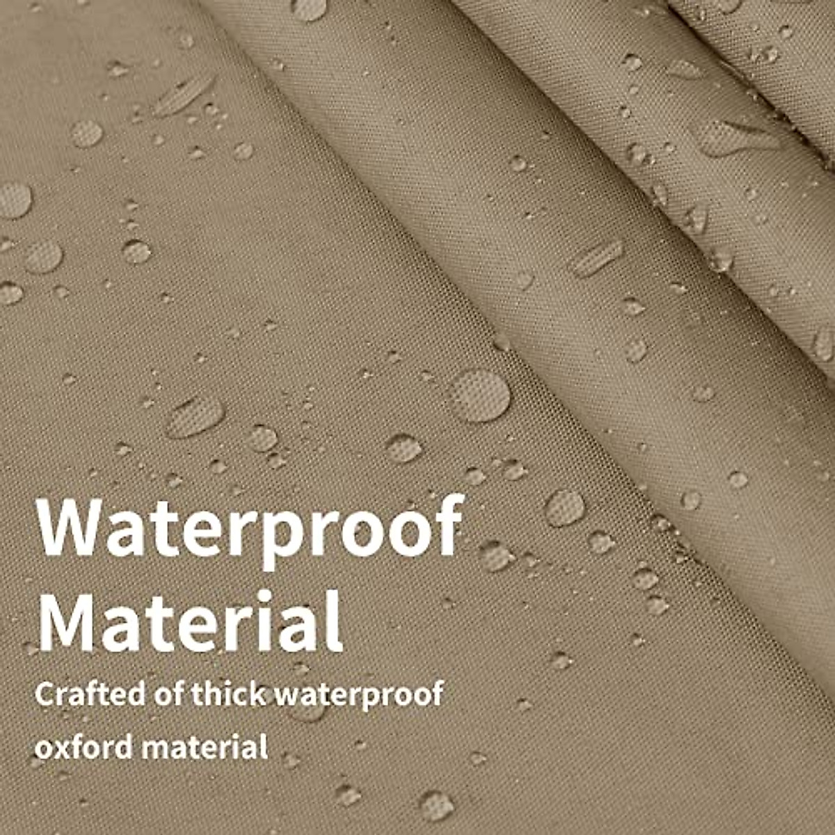 Easy-Going Waterproof Patio Cushion Covers 24x22x4 inch 2 Pack Replacement Non-Slip Outdoor Seat Cushion Slipcover with Zipper. ONLY Covers. Camel