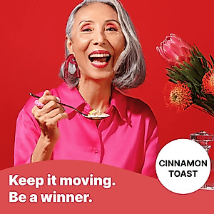 Poop Like A Champion High Fiber Cereal - Cinnamon Toast Flavor | Keto Friendly Low Carb Gluten Free & Healthy | Breakfast Essentials with Soluble, Insoluble & Psyllium Husk Powder