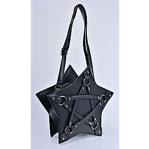 Nite closet Gothic Bags and Purses Pentagram Star Shoulder Bag for Women (Black)