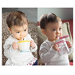 Richell Aqulea Outing Straw Mug 200ml Pink