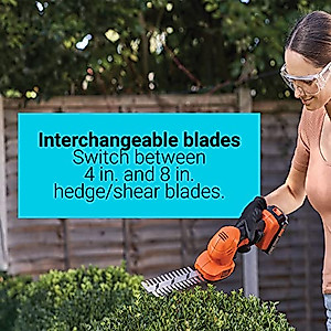 BLACK+DECKER 20V MAX* POWERCONNECT 3/8 in. Cordless Shear Shrubber Kit (BCSS820C1)