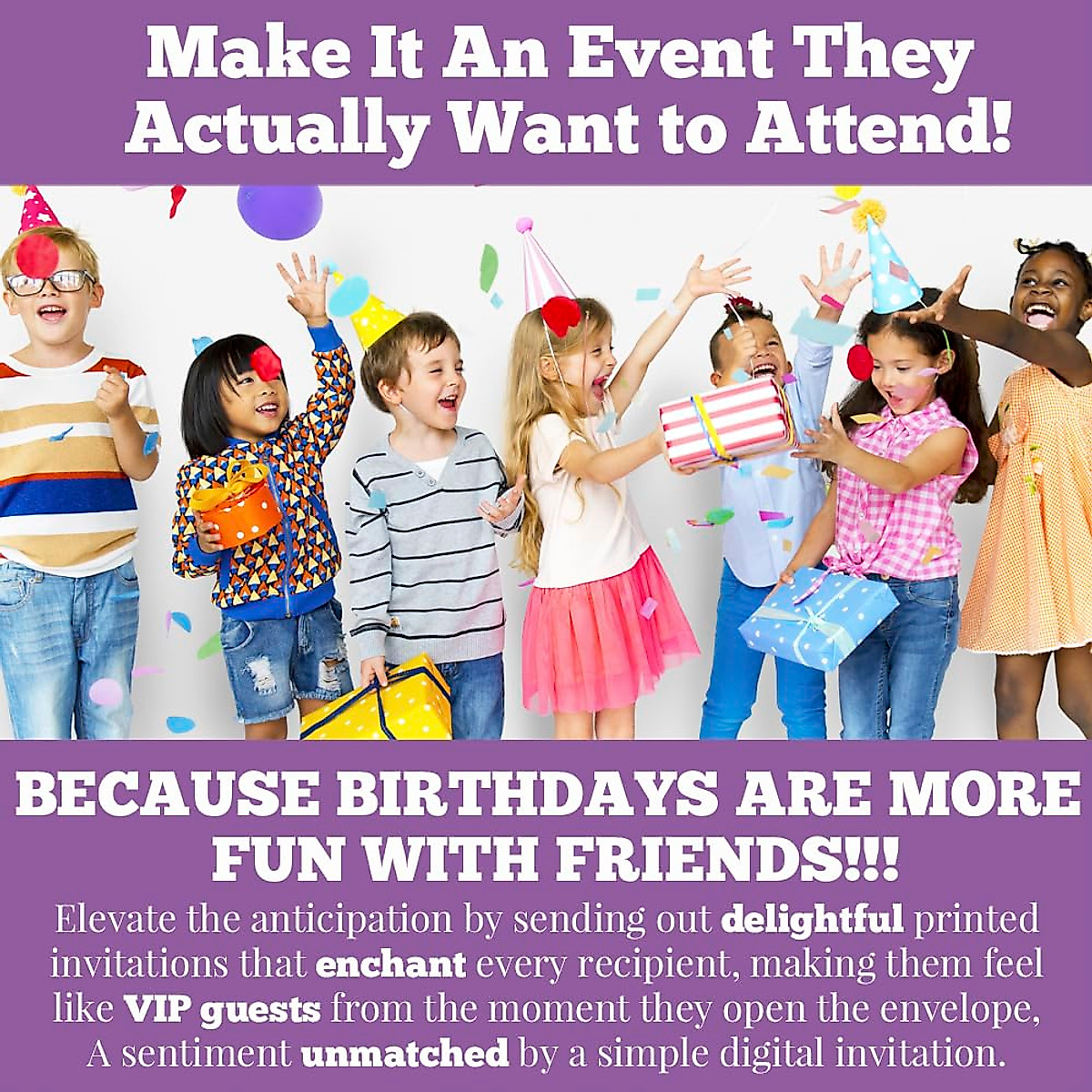 Colorful Donut with Sprinkles Birthday Party Invitations, 20 5x7 Fill In Cards with Twenty White Envelopes by AmandaCreation