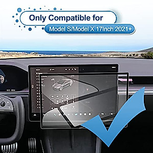 Coleya 2021 2022 2023 Model S/Model X Screen Protector for Tesla Model (Base/Long Range/Plaid) 17-inch Touch Screen, 2022 2023 Model S Model X Tempered Glass HD Transparent Protective Film