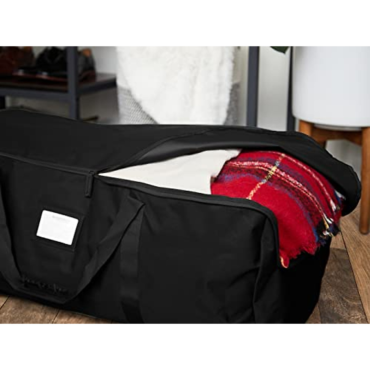Covermates Keepsakes - Storage Duffel Bag - Heavy Duty Polyester - Reinforced Handles - Closet Storage-Black