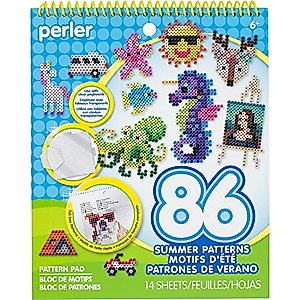 Perler Instruction Pad for Fuse Beads, 86 Patterns, Summertime Fun Piece