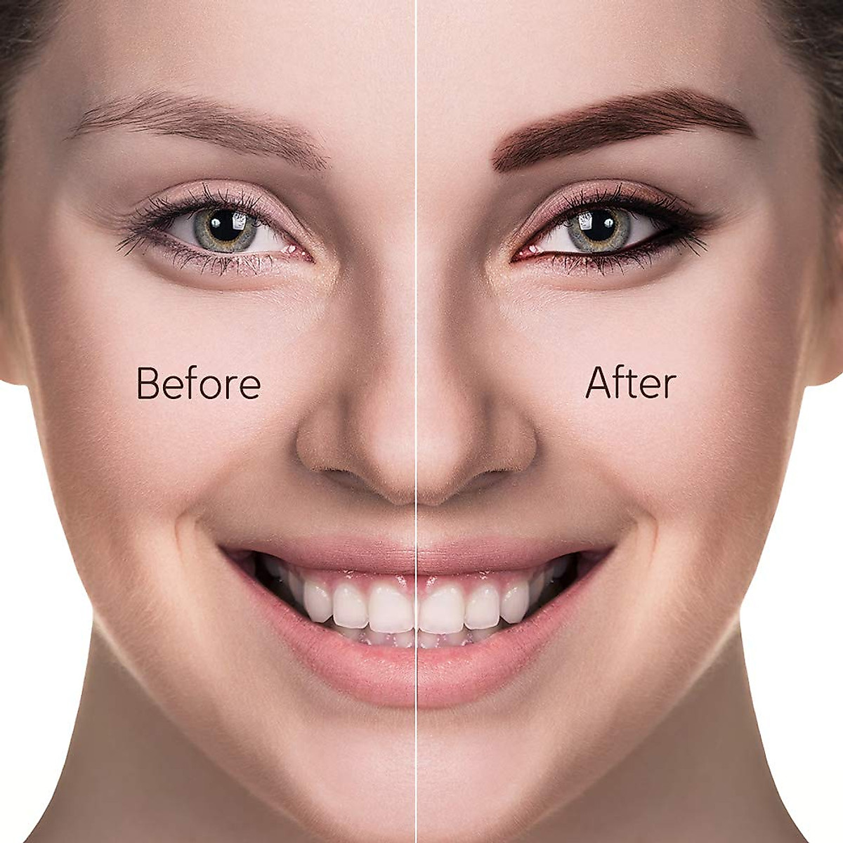 YOLETO Waterproof Eyebrow Gel - Dark Brown Tinted Mascara Makeup for Natural-Looking Brows, Long-Lasting Smudge-Proof Formula with Brow Shaper and Mascara Primer Brush Wand Kit