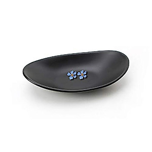 Binoster Black Ring Dish Centerpiece Jewelry Tray Key Tray Organizer for entryway, Dresser Decor Key Dish Jewelry Bowl Decorative Dish (Oval)