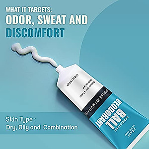 Azani Anti Chafing Men's Ball Deodorant| Ballguard, Counters Sweat, Odor, flakes, Redness and Irritation|Niacinamide & Hyaluronic Acid| 1.76 Oz, 1 Pack