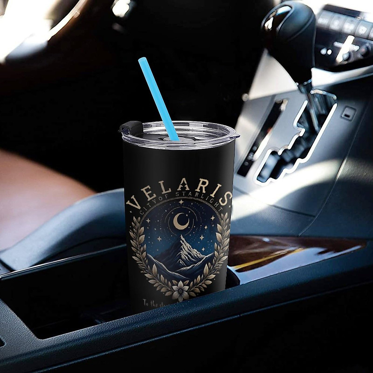 Velaris City Of Starlight Tumbler Acotar The Night Court Bookish 20 Oz Stainless Steel Insulated Tumblers with Lid And Straw Bookish Acotar Travel Coffee Mug Gifts