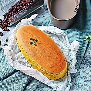 Bakeley Ellipse Cheese Cake Pan, 8-Inch Non-Stick Oval Cake Bread and Meat Bakeware for Oven and Instant Pot Baking (Champagne Gold)