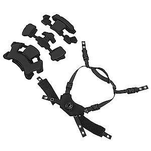 GLOGLOW Helmet Dial Suspension System Chin Strap, Helmet Padding Kit Exquisite Workmanship Strong Compatibility Soft Comfortable for Fast for Wendy (Black Sponge)