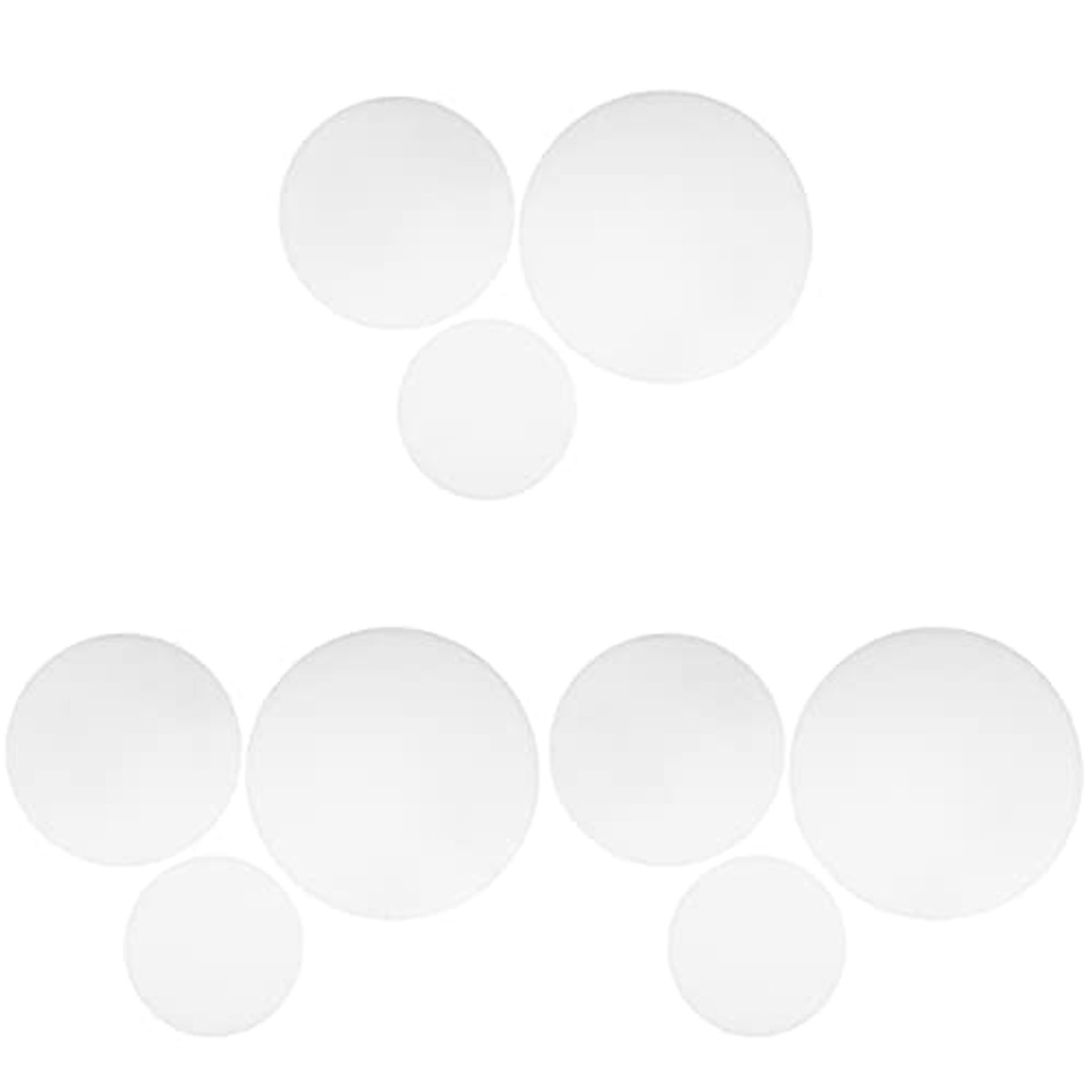 Anneome 9 Pcs Foam Cake Base Diy Cake Circle Cupcake Round Serving Tray Diy Craft Foam Circle Round Cake Pan Cake Circles Decor Fondant Cake Practice Tray Extra Hard Model White