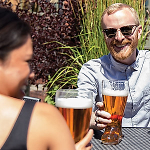 Domestic Corner - Das Boot - Quality Glass Beer Boot Mug for Oktoberfest Celebrations, St. Patrick's Day, Bachelor or Bachelorette Festivities, Holds Over 5 Beers - 2 Liter