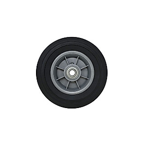 Shepherd Hardware 9600 8-Inch Hand Truck Replacement Wheel, Solid Rubber, 2-1/2-Inch Ribbed Tread, 5/8-Inch Bore Offset Axle