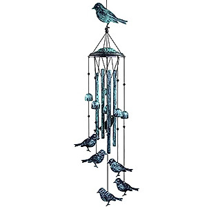 Yiiwinwy Bird Wind Chime Outside Windchimes Large Aluminum Tubes Outdoors Wind Chimes for Patio, Garden, Porch or Indoor Decoration, Memorial Hummingbird Wind Chimes, Wind Bells Gift