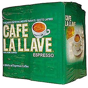 Café La Llave Espresso, Dark Roast, Fine Grind, 4-10 ounce bricks