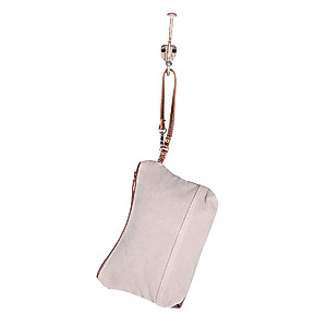 Myra Bags Traveler's Choice Canvas, leather & Rug Pouch Wristlet S-1912