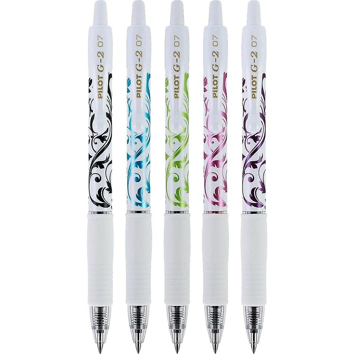 PILOT G2 Fashion Collection Premium Gel Ink Pens, Fine Point, Assorted Colors, 5 Count (31392)