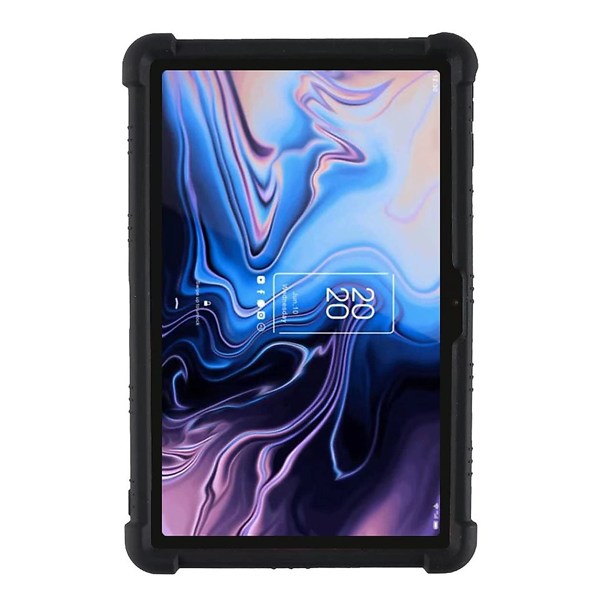 HminSen Case for TCL TABMAX 10.4 Tablet,Kids Friendly Soft Silicone Adjustable Stand Cover for Nokia T20 Tablet 10.36 inch (Black)