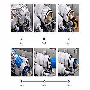 Compatible with FX12M and FX12P, Water Filter Replacement Cartridge Compatible GE RO Set GXRM10RBL GXRM10G Reverse Osmosis Systems, 2x Carbon Filters, 1x 50GPD RO Membrane Filter